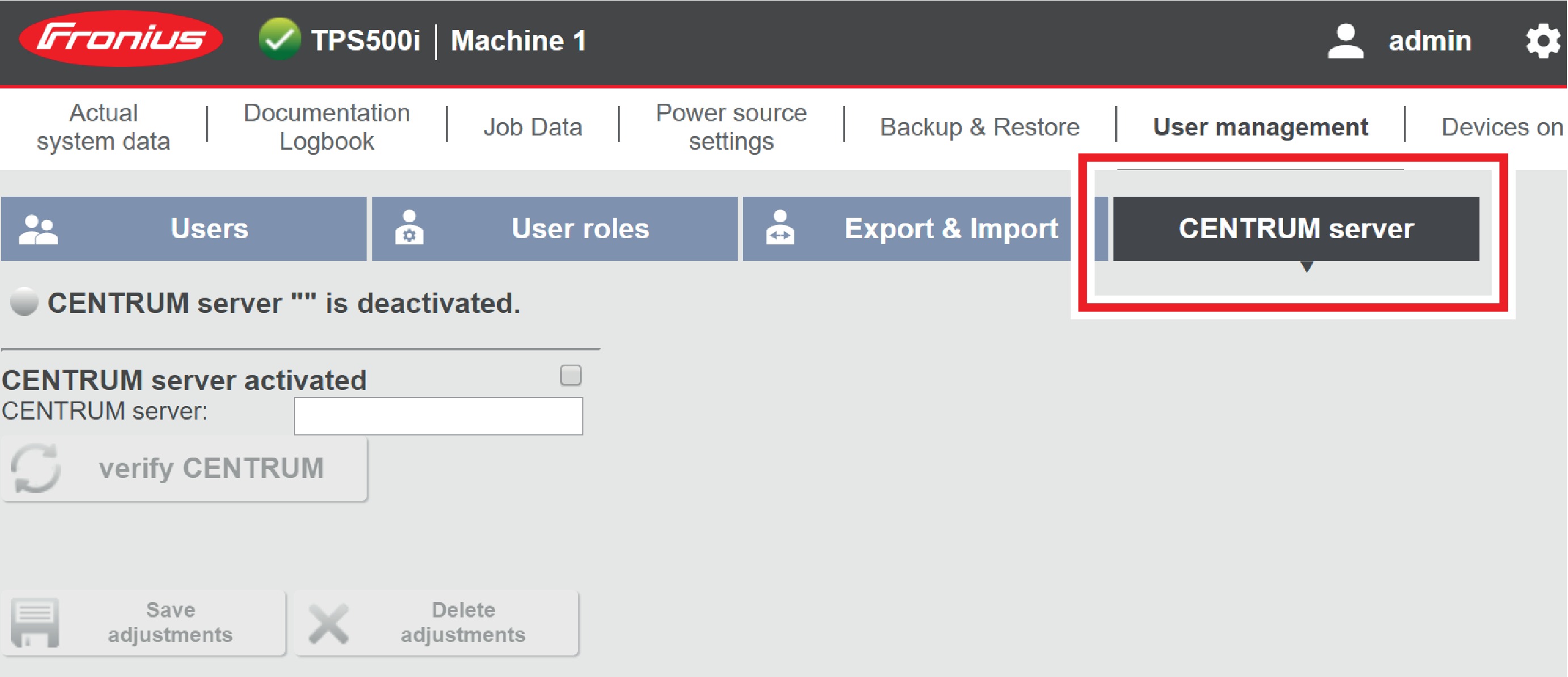 Central User Management